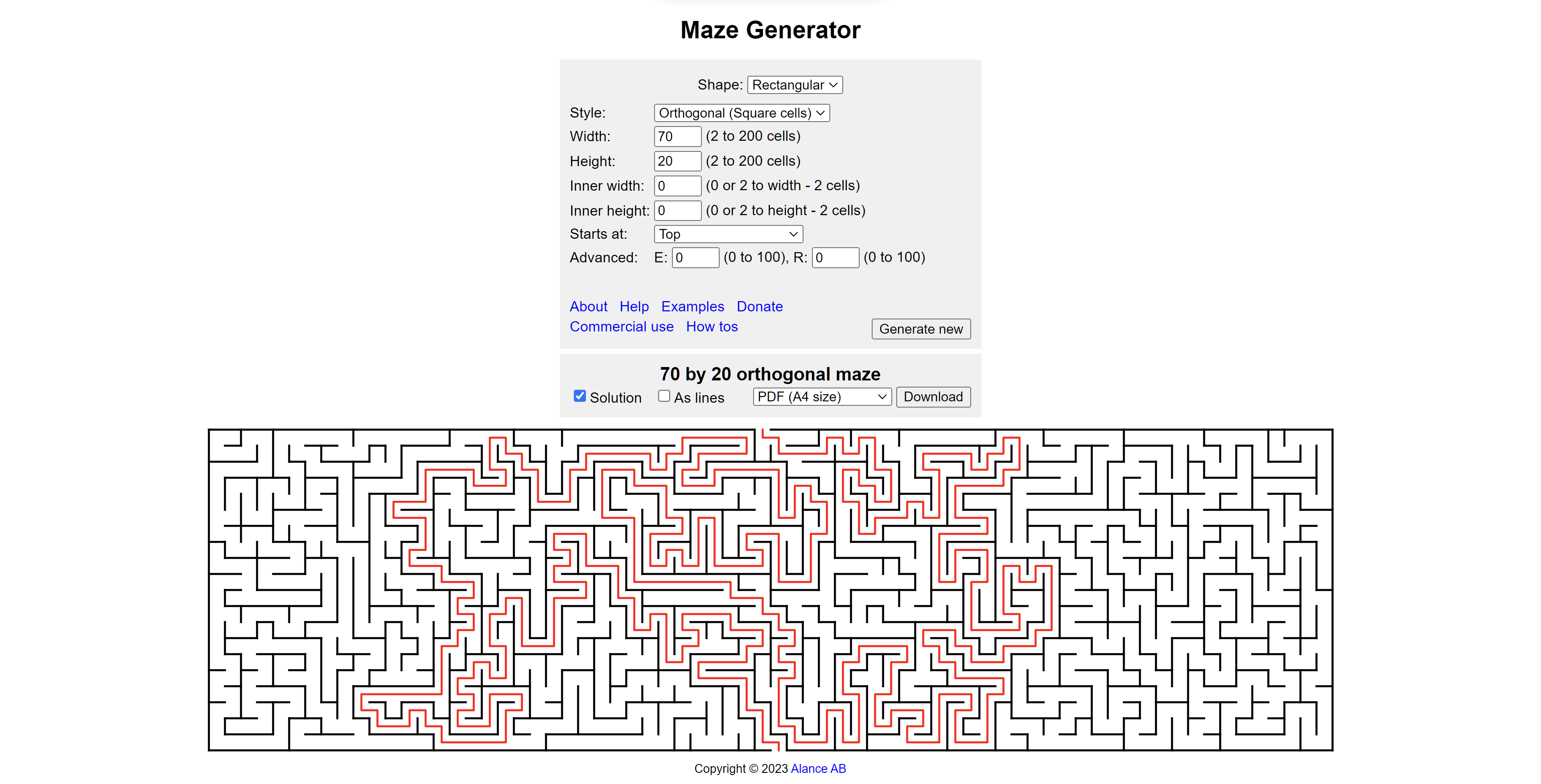 Maze Generator - 迷宫生成器 | 网络驿站 - 优质网站推荐