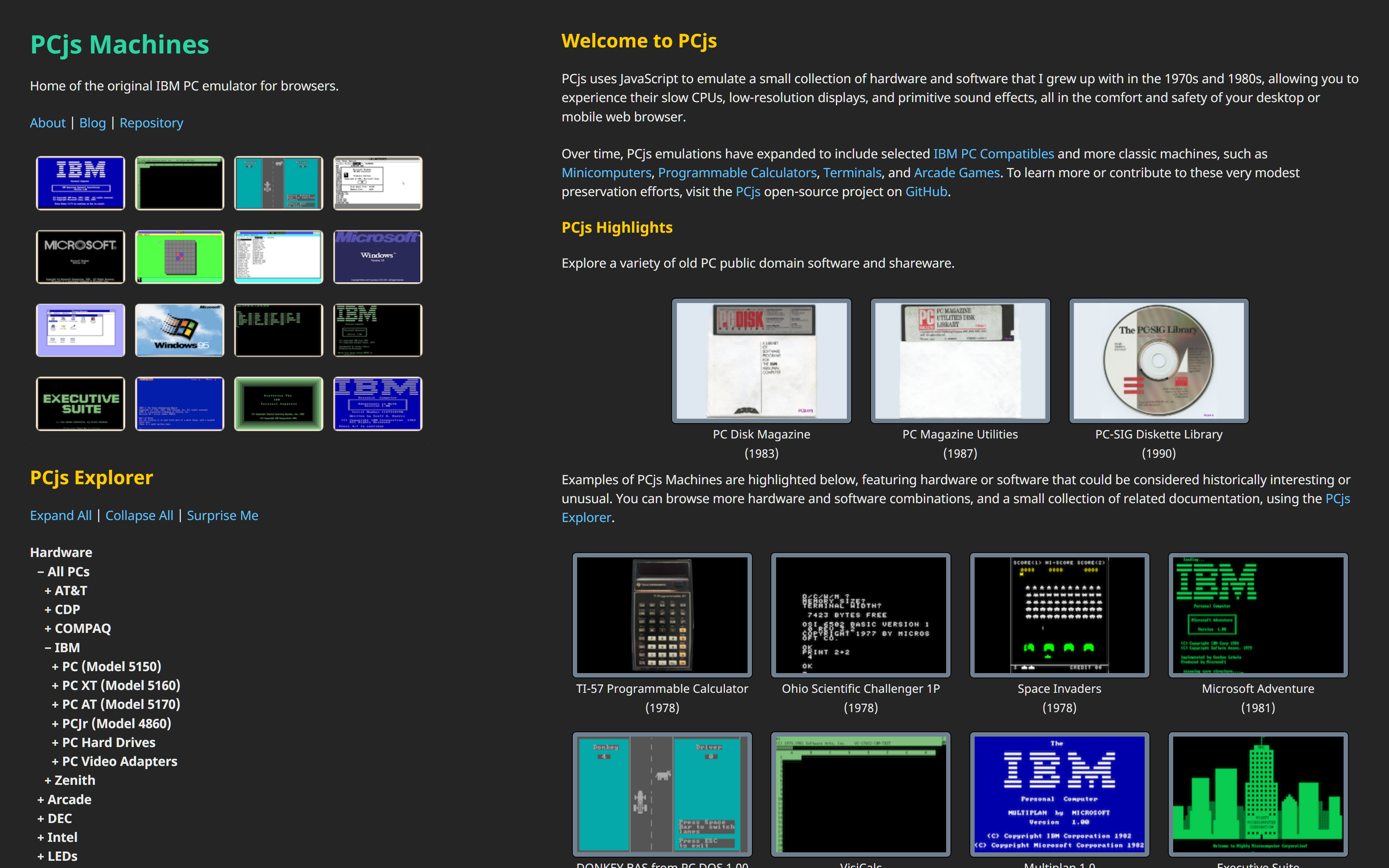PCjs Machines - 计算机博物馆 | 网络驿站 - 优质网站推荐